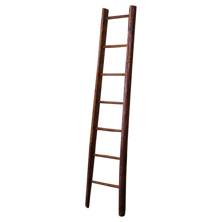 19th Century French Pine Seven-Step Straight Ladder at 1stDibs