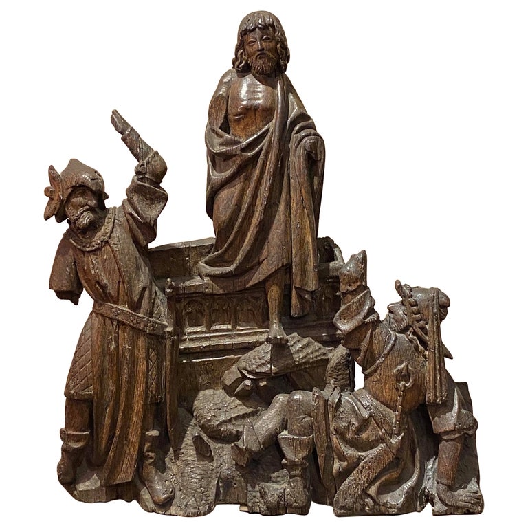 Carved Wood Depicting the Resurrection of Christ For Sale at 1stDibs