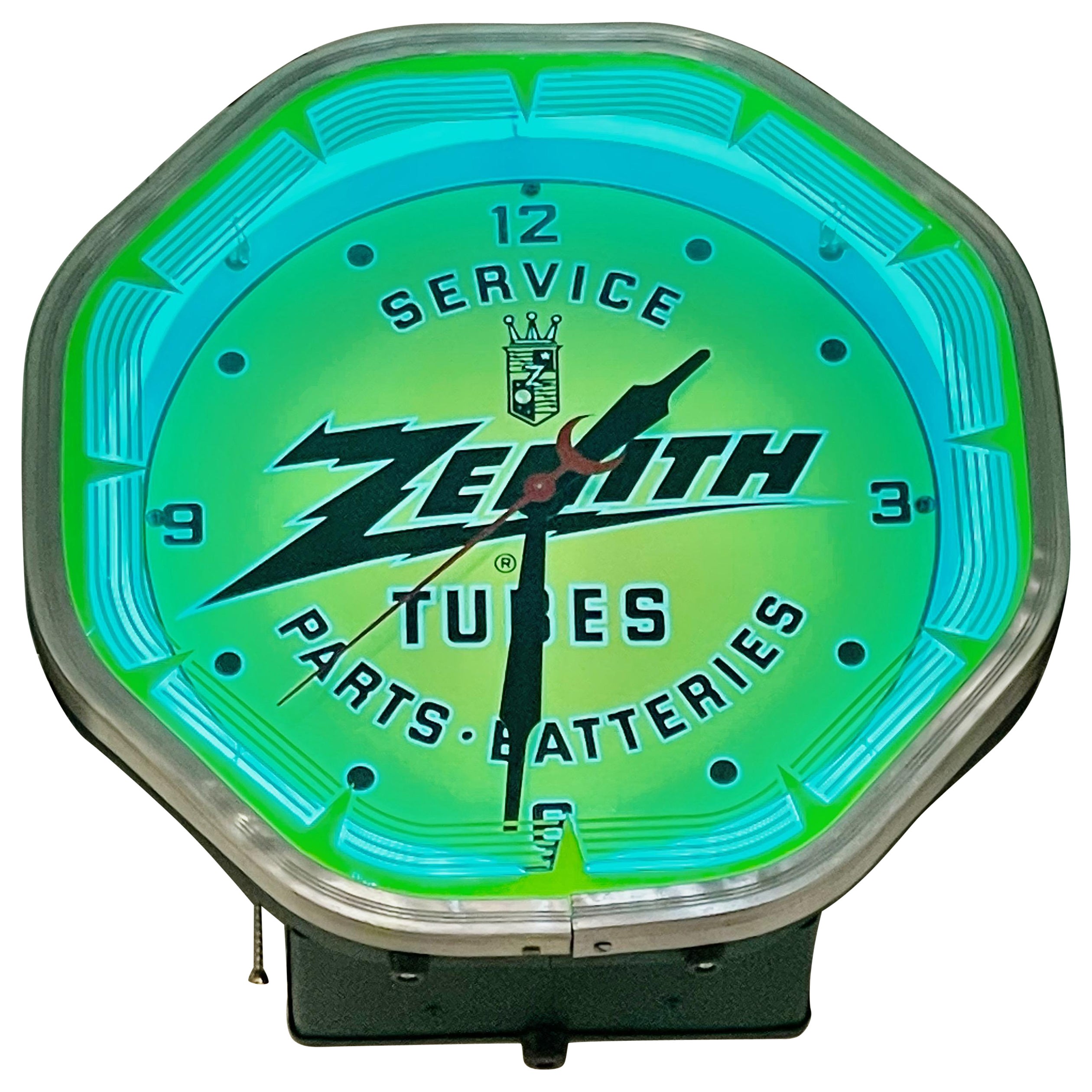 Cleveland Machine Age Hexagonal Art Deco Neon Clock with Fully Restored ...