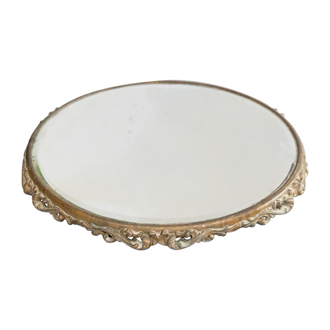 Fabulous Gilt Bronze Plateau Unusual Blue Glass Mirror circa 1870 at ...