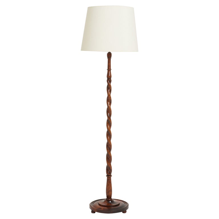 Early Art Deco Birch Floor Lamp For Sale at 1stDibs