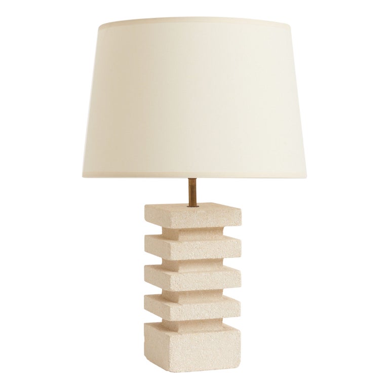 Mid-Century Stone Table Lamp at 1stDibs