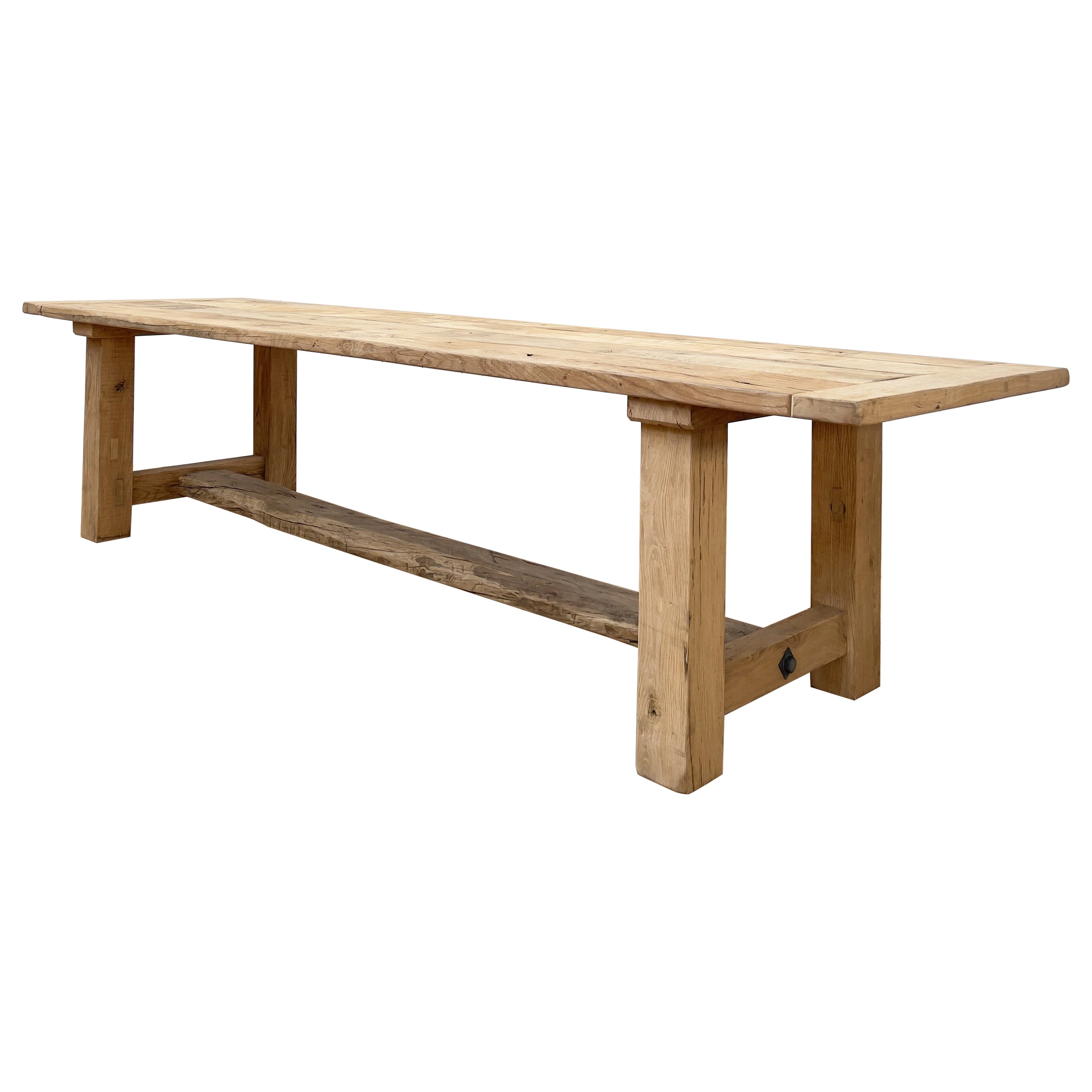 Long Oak Console/Dining Room Table,French, circa 1960 For Sale at 1stDibs