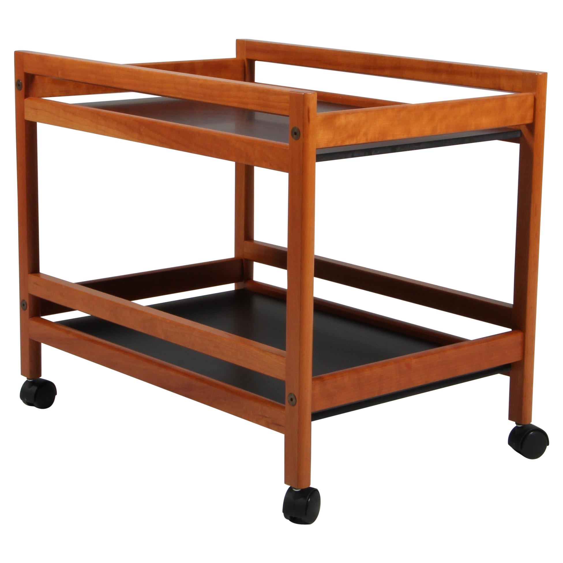 Contemporary Tea Or Beverage Cart Ft. Black Ceramic Tray For Sale at ...