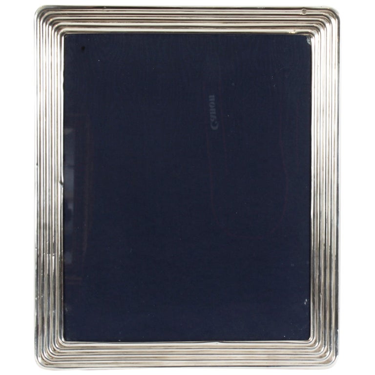 Vintage Large Sterling Silver Photo Frame London For Sale at 1stDibs