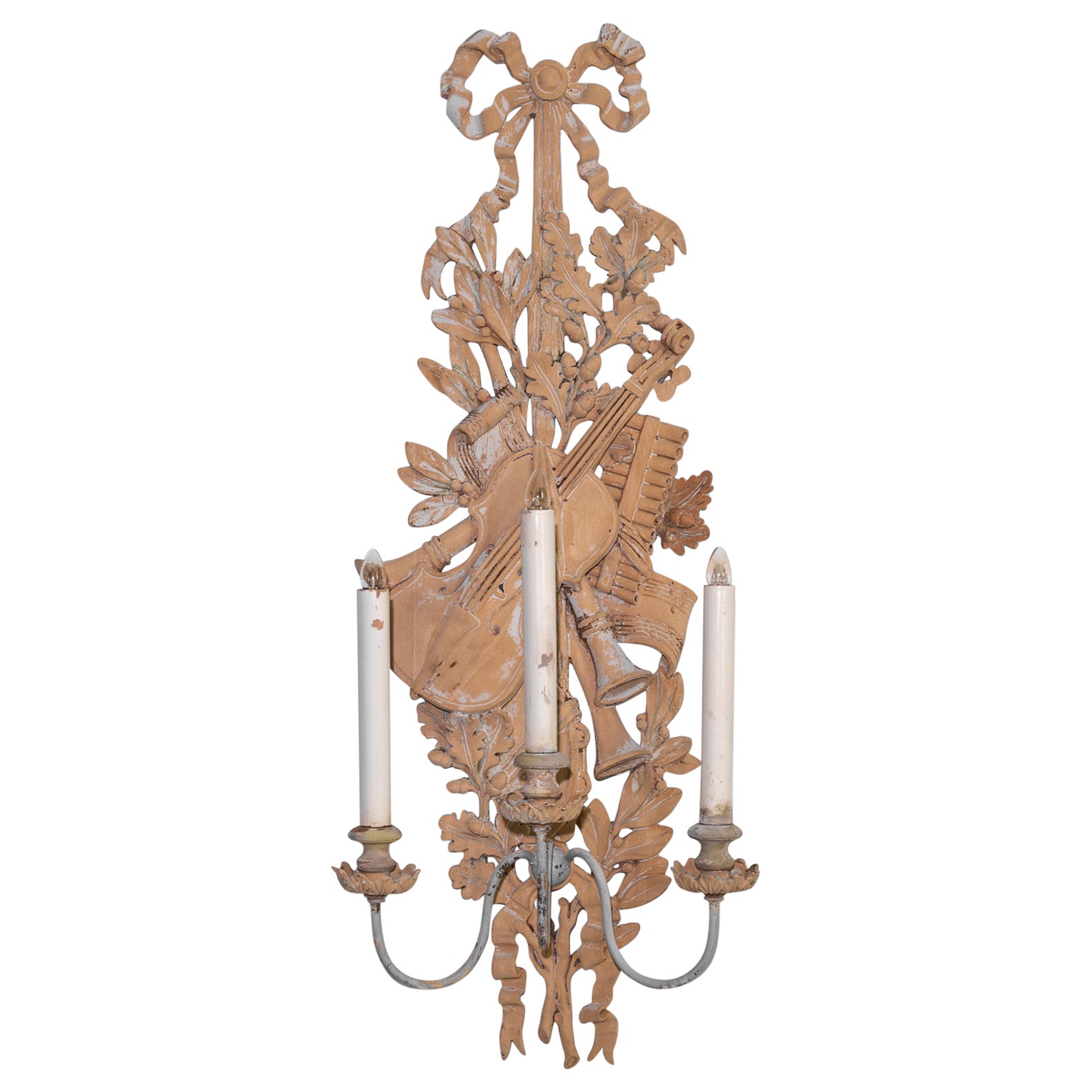 20th Century French Wooden Wall Sconce at 1stDibs