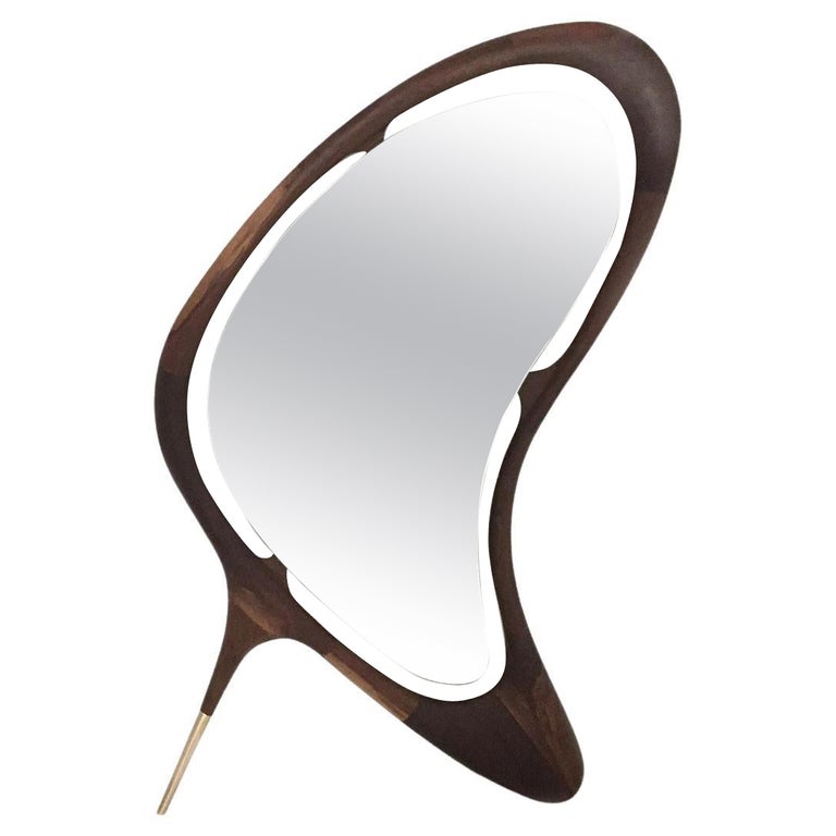 Contemporary Wall Mirror with Swirly Curves For Sale at 1stDibs