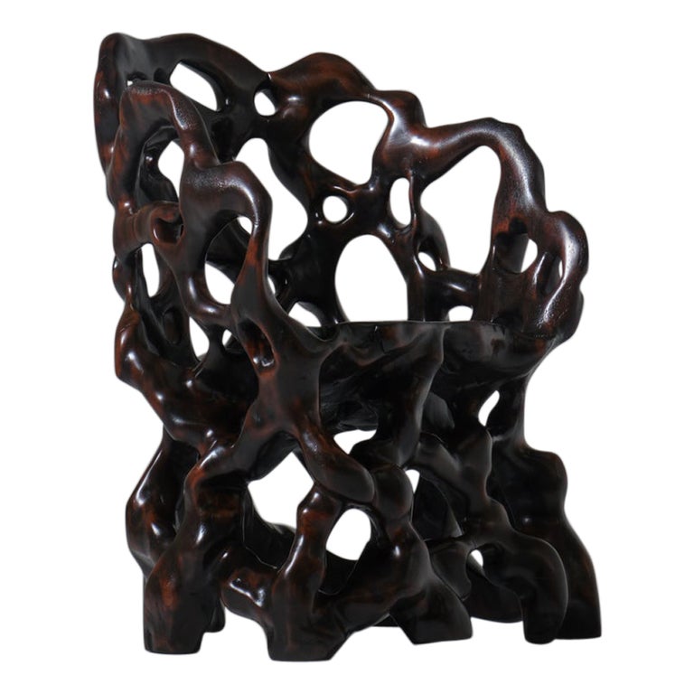 Sculptural Carved Wooden ‘Root’ Chair, 1970s at 1stDibs