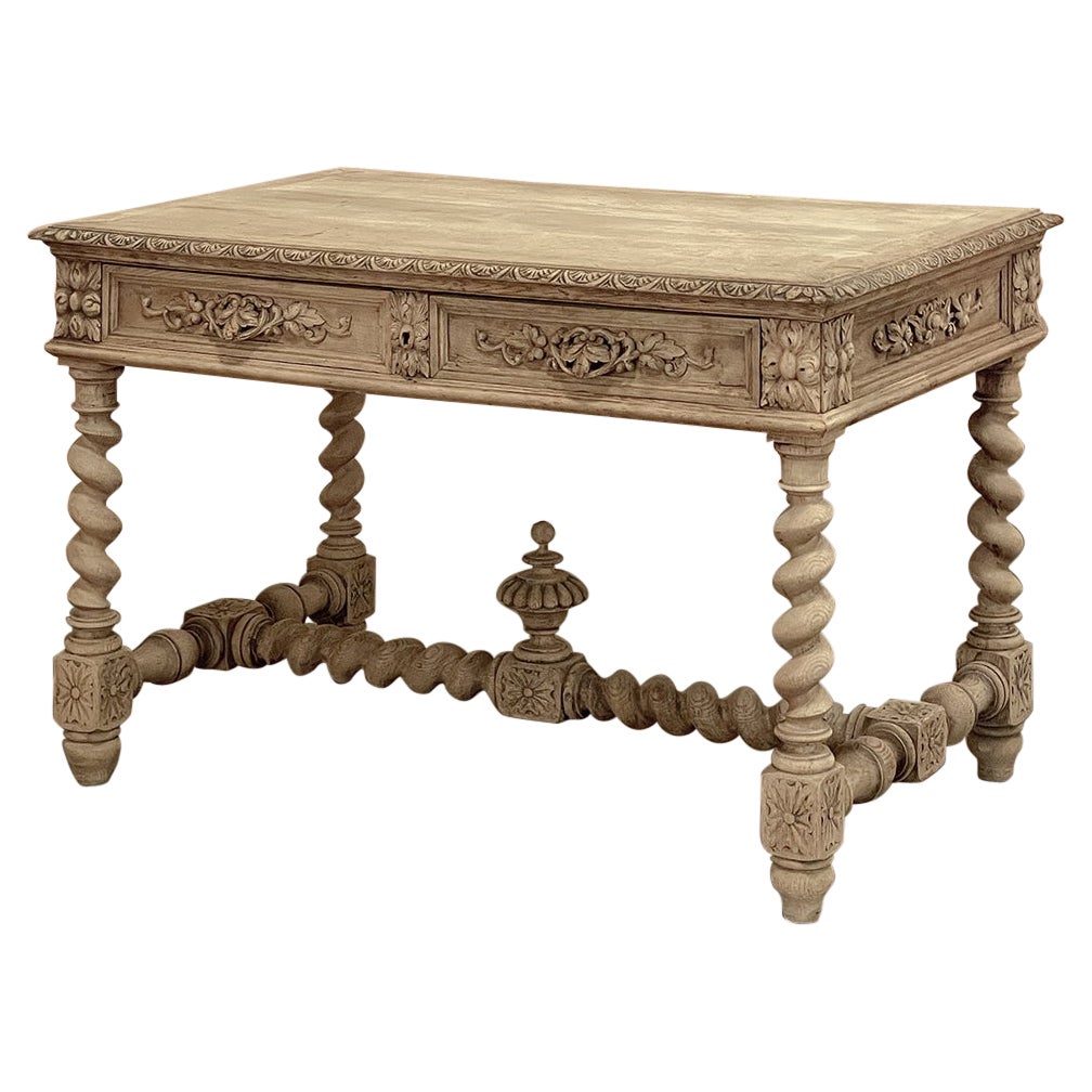 19th Century Baroque Revival Painted Oak Desk at 1stDibs