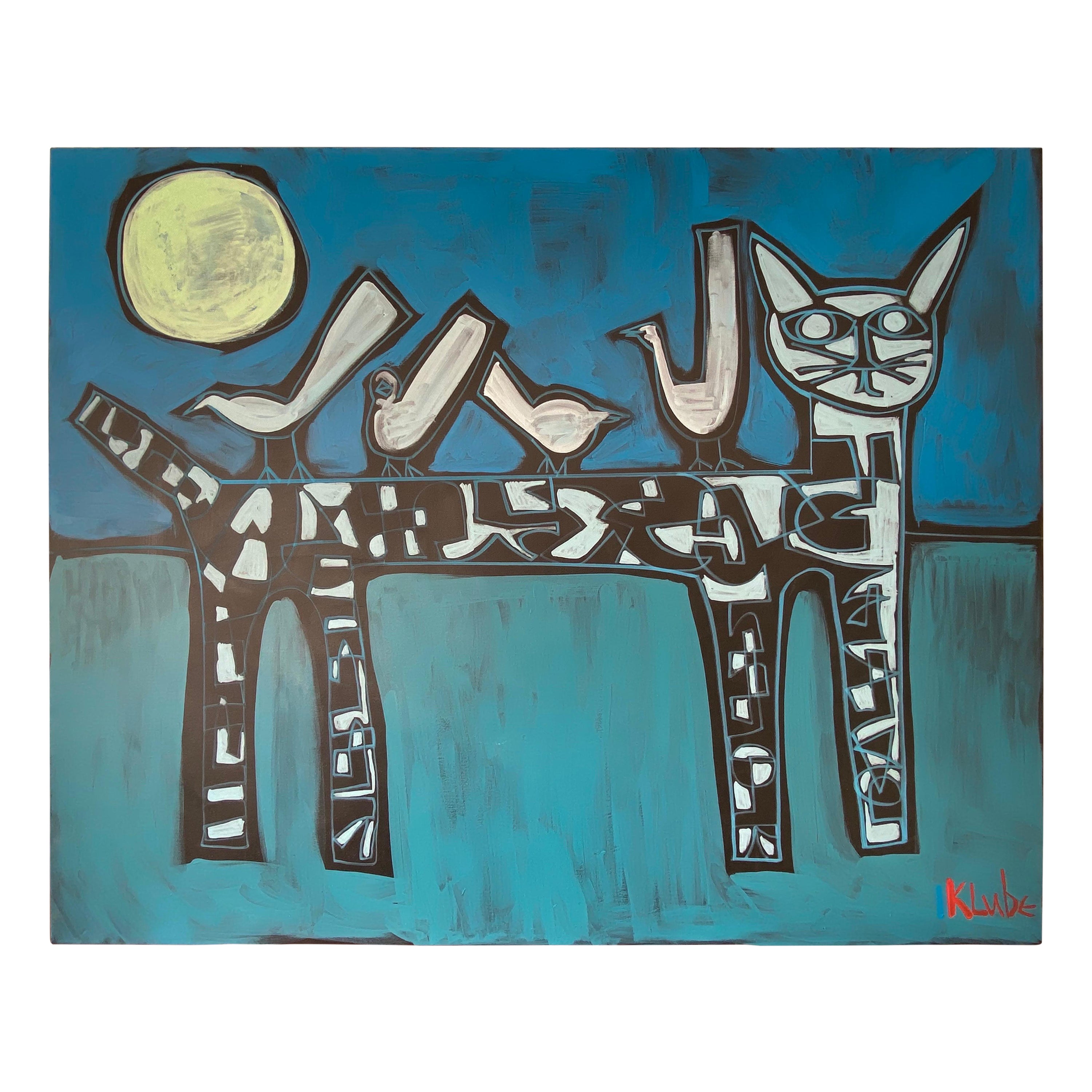 Large-Scale Acrylic on Canvas Painting by American Artist Wesley E ...