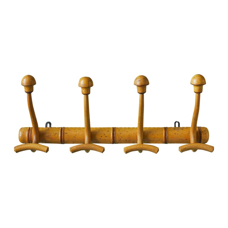 Vintage Faux Bamboo Coat Hanger, France 20th Century For Sale at 1stDibs