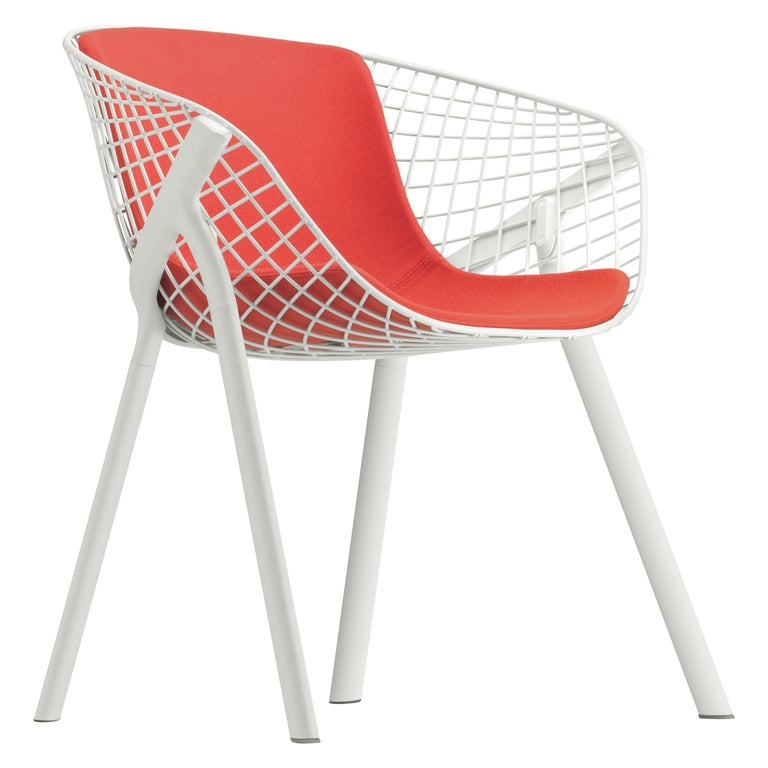 Alias 040 Kobi Chair with Medium Pad in Orange and White Lacquered ...