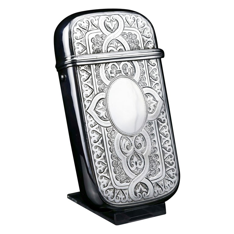 A Large Solid Silver Victorian Cigar/Cheroot Case, George Unite 1871 at ...