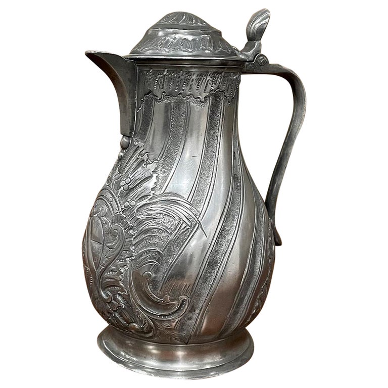 18th Century French Pewter Pitcher For Sale at 1stDibs