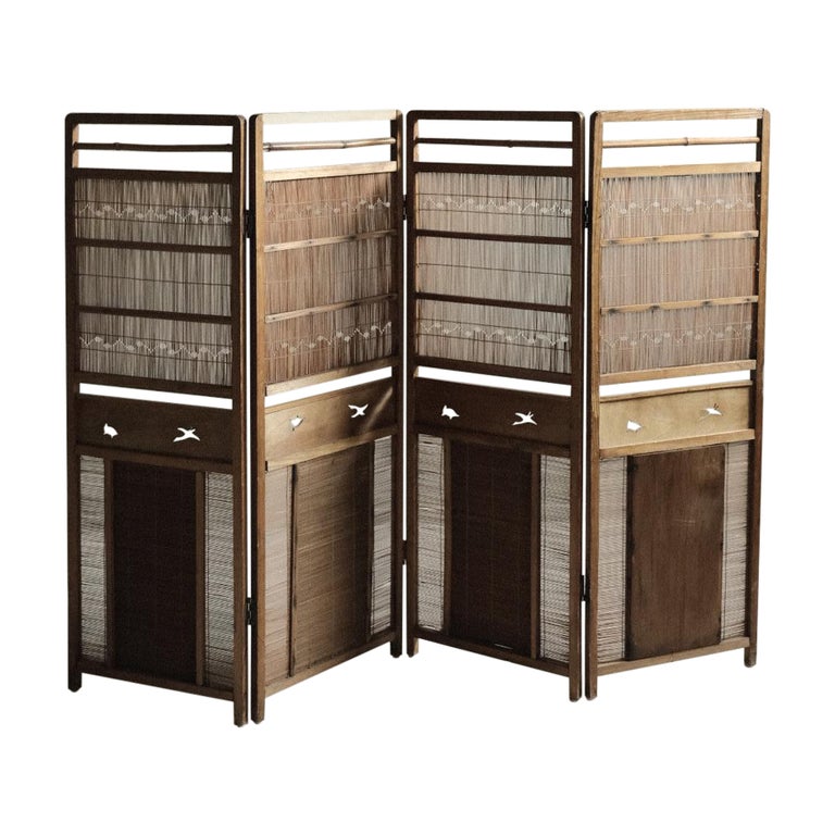 Wabi Sabi Antique Japanese Room Divider, Mingei Movement 1920 For Sale ...