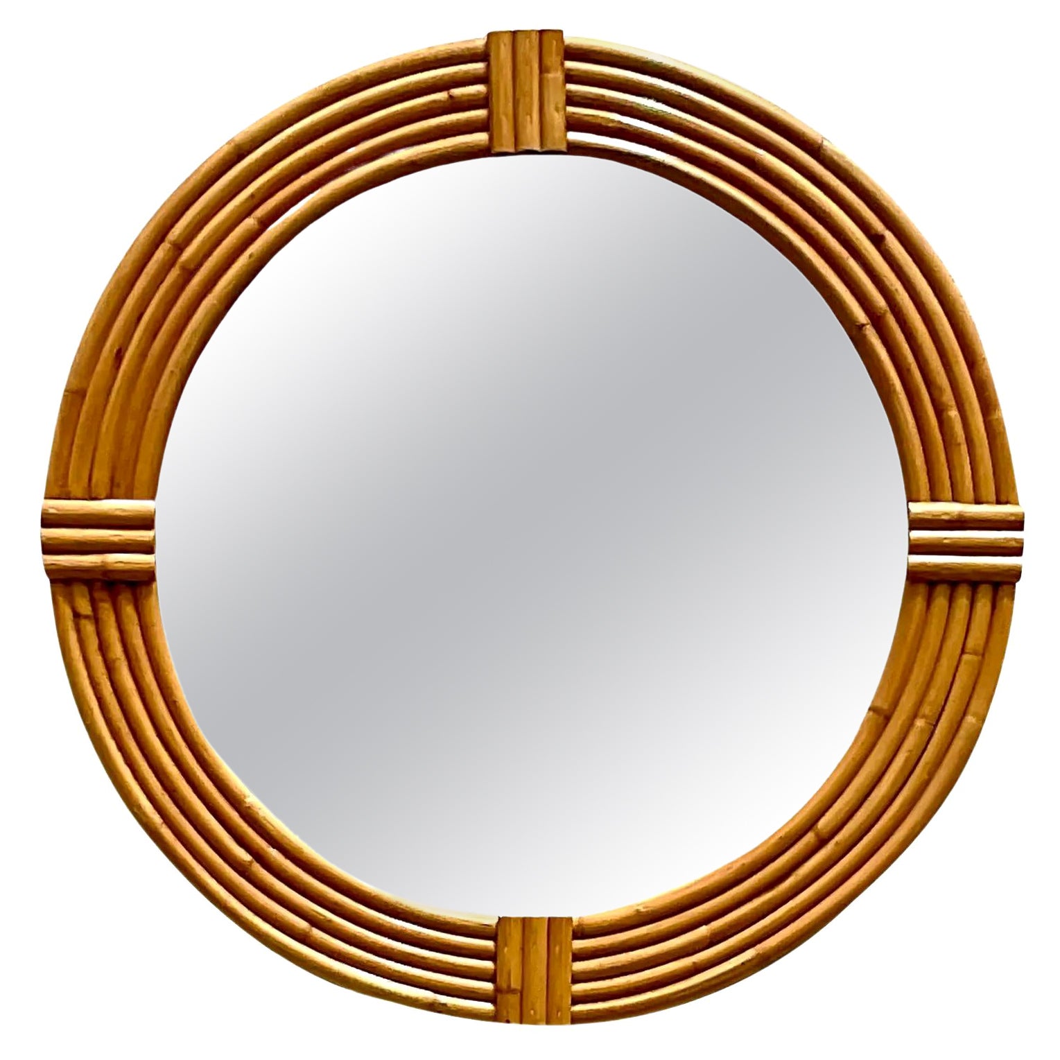 Vintage Rattan Mirror at 1stDibs