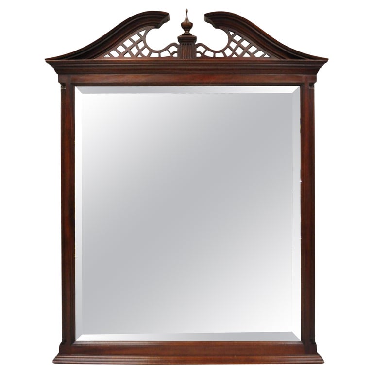 Pennsylvania House Mahogany Beveled Glass Chippendale Dresser Mirror w ...