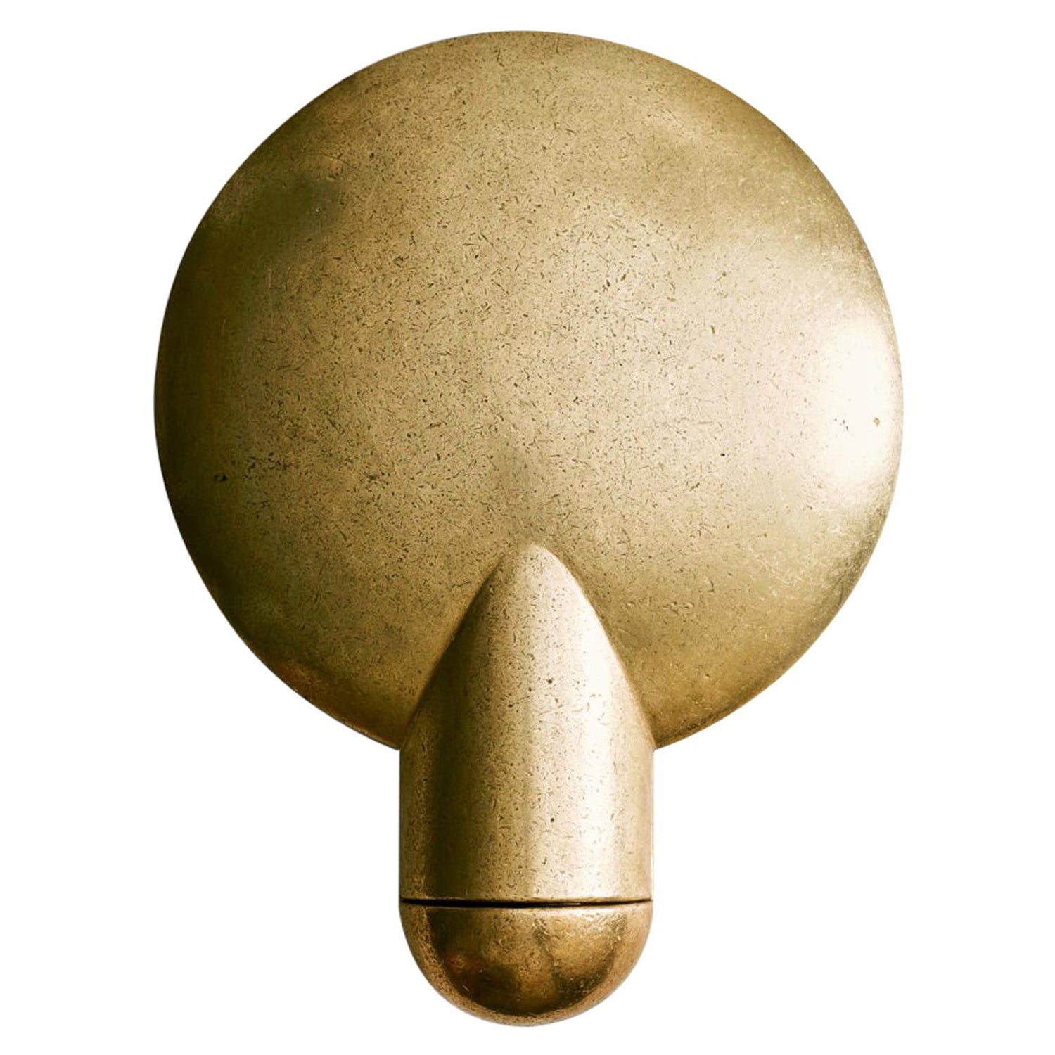 Conical Up Sculpted Bronze Wall Light by Henry Wilson For Sale at 1stDibs