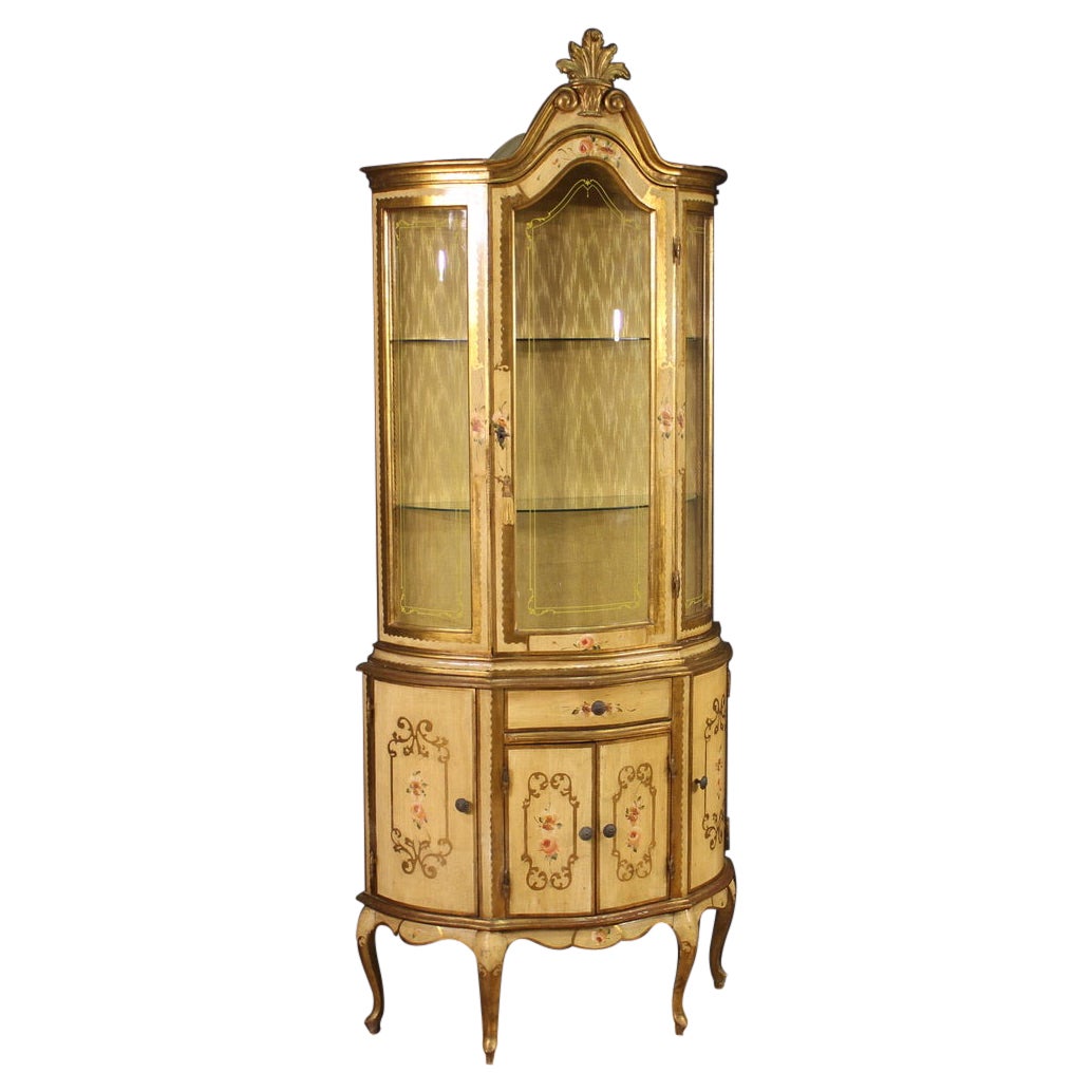 20th Century Wood Italian Double Body Trumeau Desk Vitrine, 1970 For ...