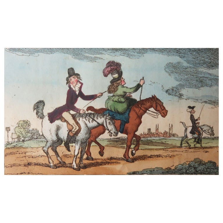 Original Antique Print After Thomas Rowlandson, Love And Wind. Dated ...