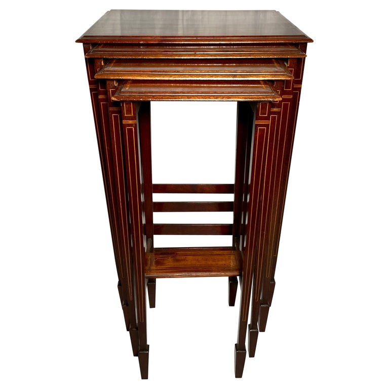 Set of 4 Antique English Mahogany Serving Tables, Circa 1890-1900 For ...