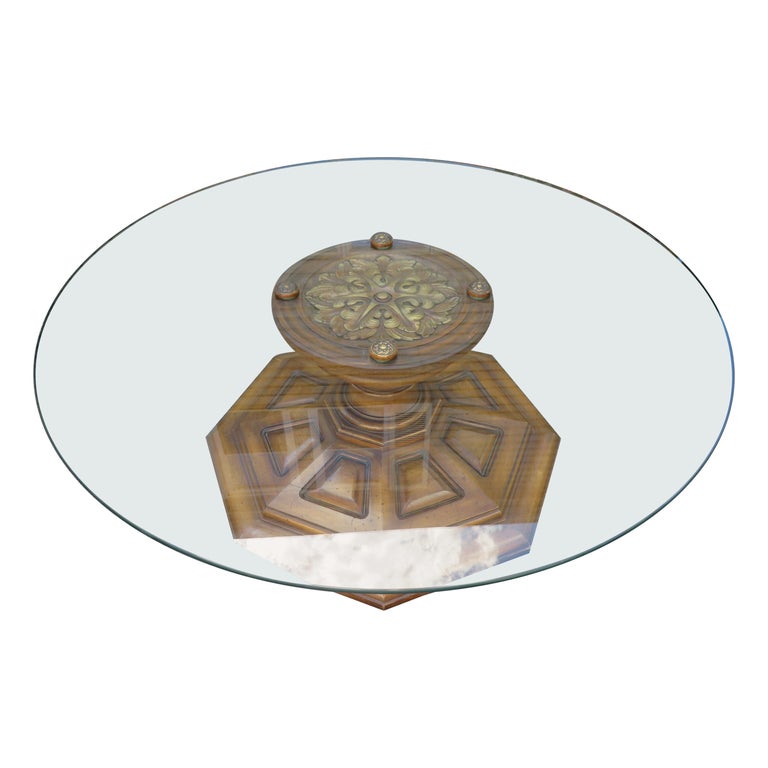 Lovely 60's Weiman Provincial Fruitwood Round Coffee Table Mid-Century ...