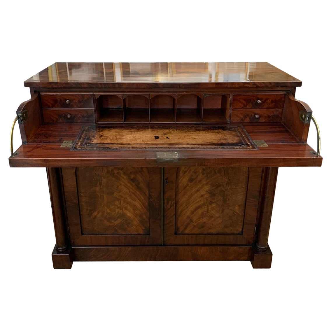 Georgian Mahogany Secretaire Chest, 19th Century For Sale at 1stDibs