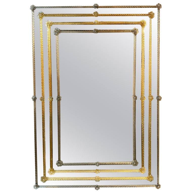 Modern 2 Tone Murano Glass Mirrors For Sale at 1stDibs