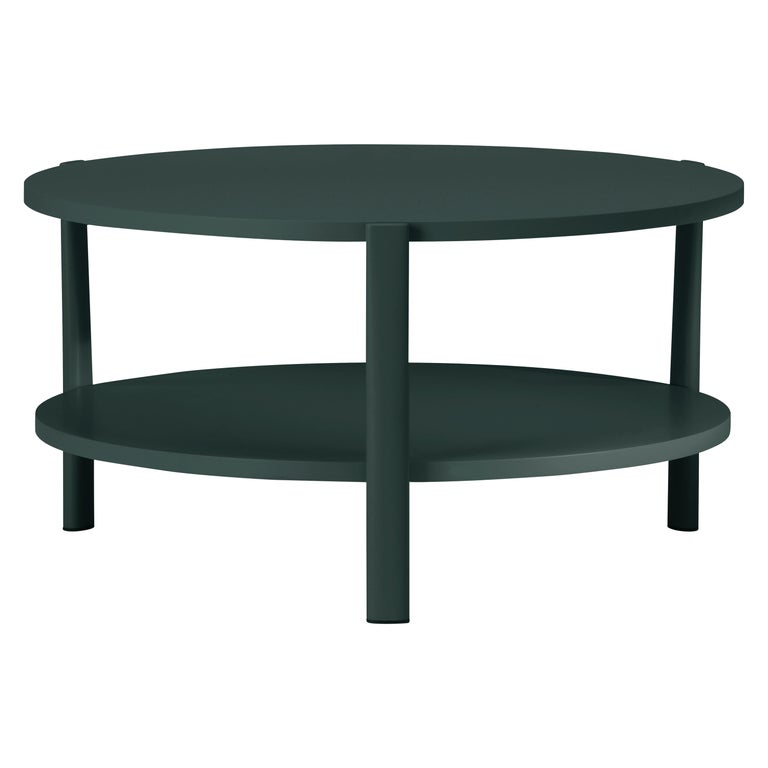 Alias 954 Eleven Low Table Double Round in Graphite Grey Lacquered ...