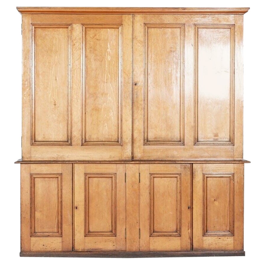 Large Regency English Estate Made Pine Housekeepers Cupboard For Sale ...