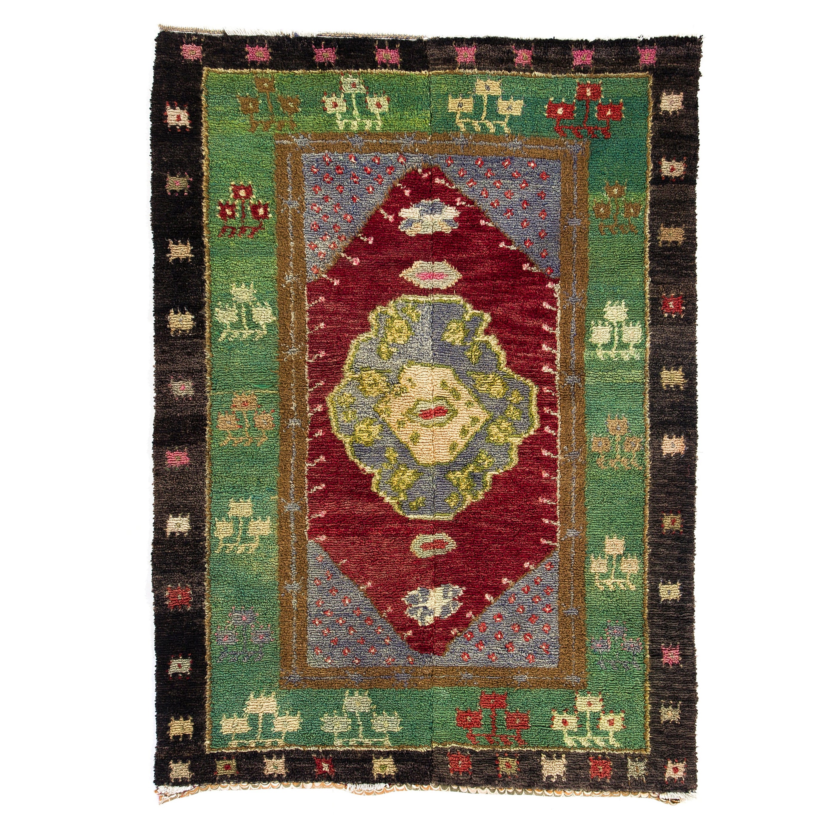 4.4x8.1 ft Plain Natural Handmade Wool Rug. Soft, Cozy, Thick Pile ...