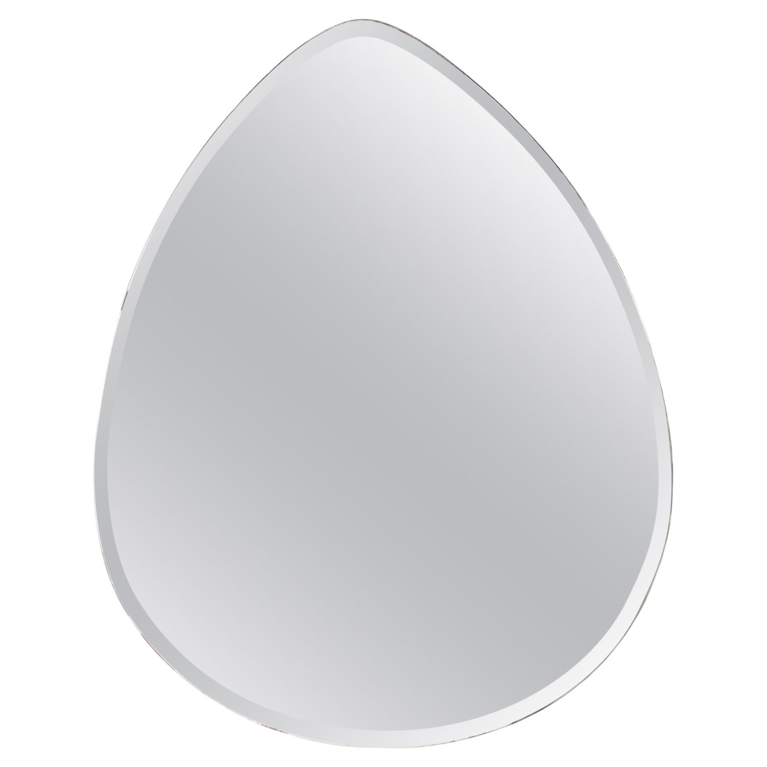 Kidney Shape Brass Mirror at 1stDibs