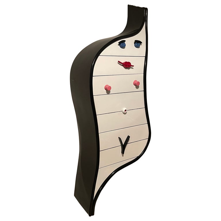 Postmodern Memphis Style Floating Chest of Drawers For Sale at 1stDibs