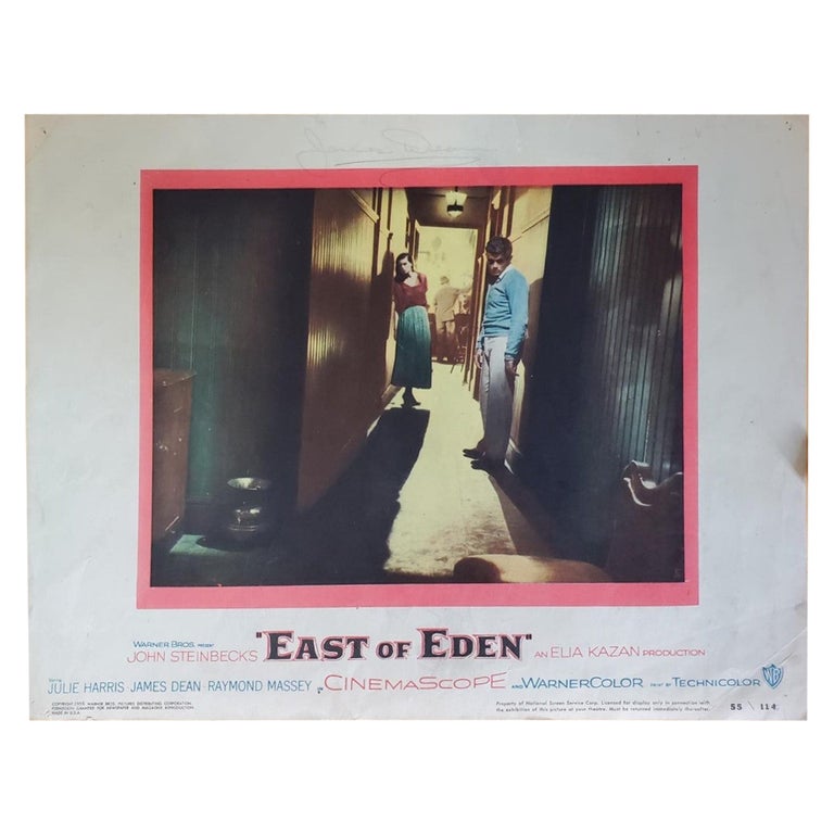 Signed James Dean East of Eden Lobby Poster For Sale at 1stDibs