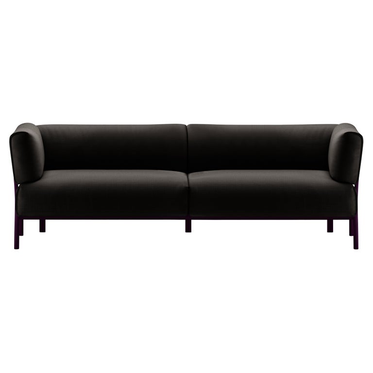 Alias 862 Eleven Sofa 3 Seater in Aubergine Seat and Lacquered Aluminum ...