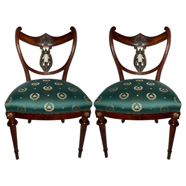 Pair Antique English Regency Mahogany Chairs, Circa 1820-1830 For Sale ...
