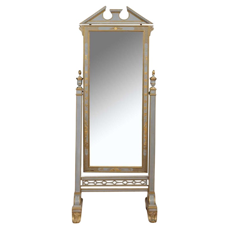 Antique Mirror French Painted Cheval Free Standing Full Vintage Style ...