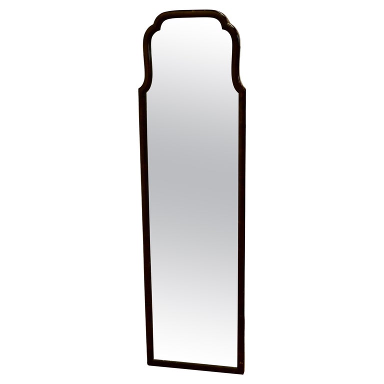 Tall Queen Anne Style Wall Hanging Dressing Mirror For Sale at 1stDibs