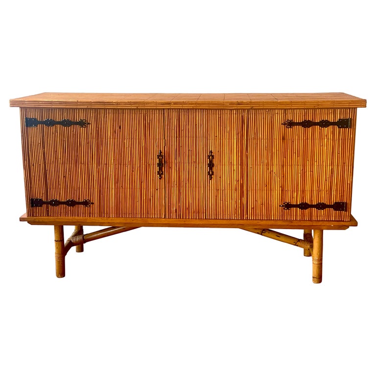 French Bamboo Sideboard For Sale at 1stDibs