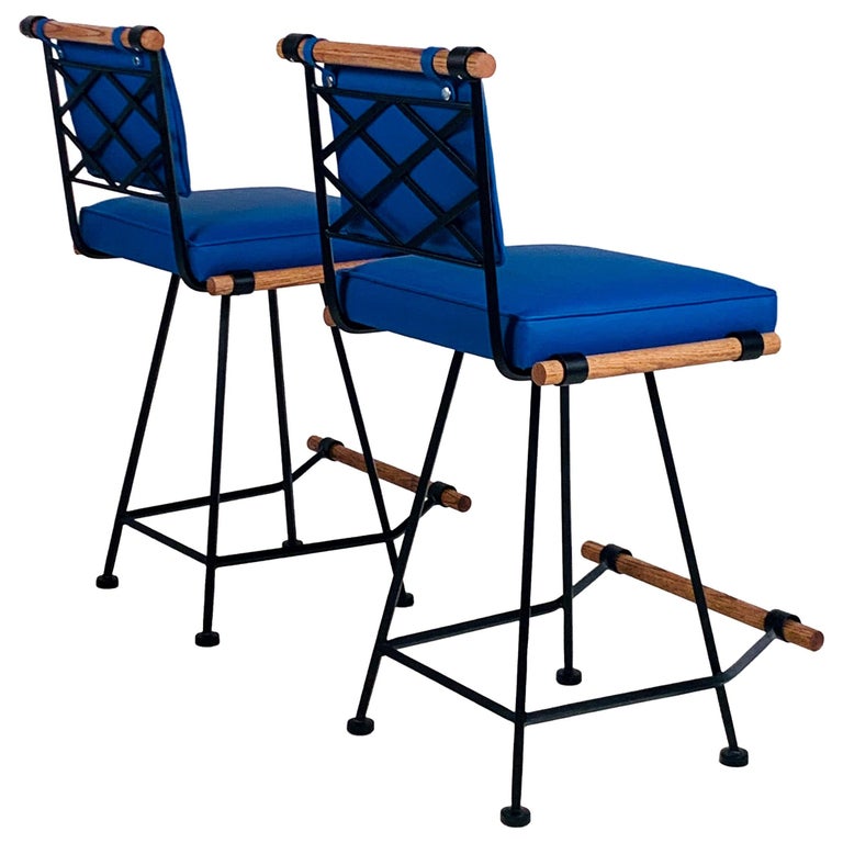 Pair of 'Los Feliz' Swiveling Counter Stools by Design Frères For Sale ...
