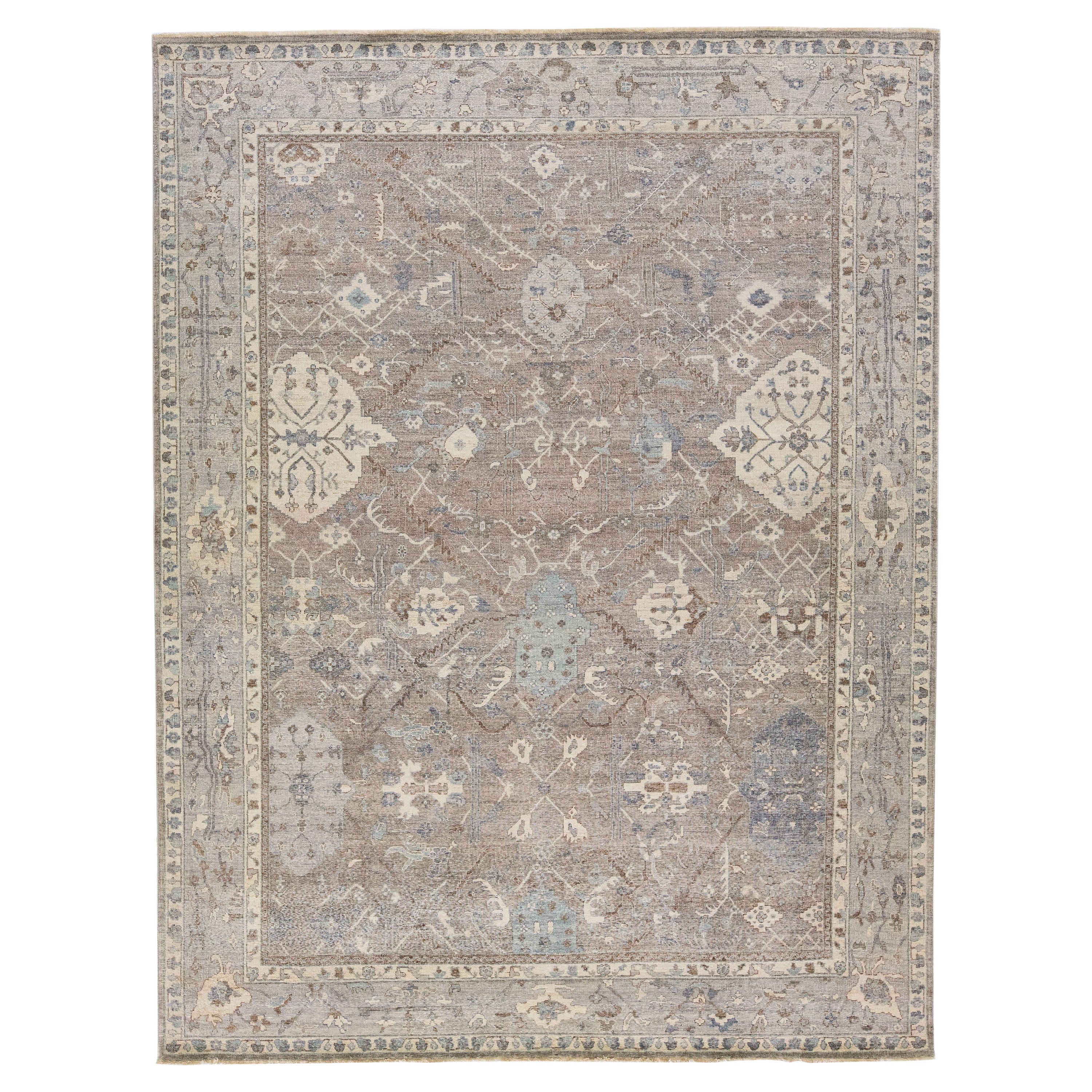 Rug and Kilim’s Persian Style rug in Pink with Polychromatic Floral ...