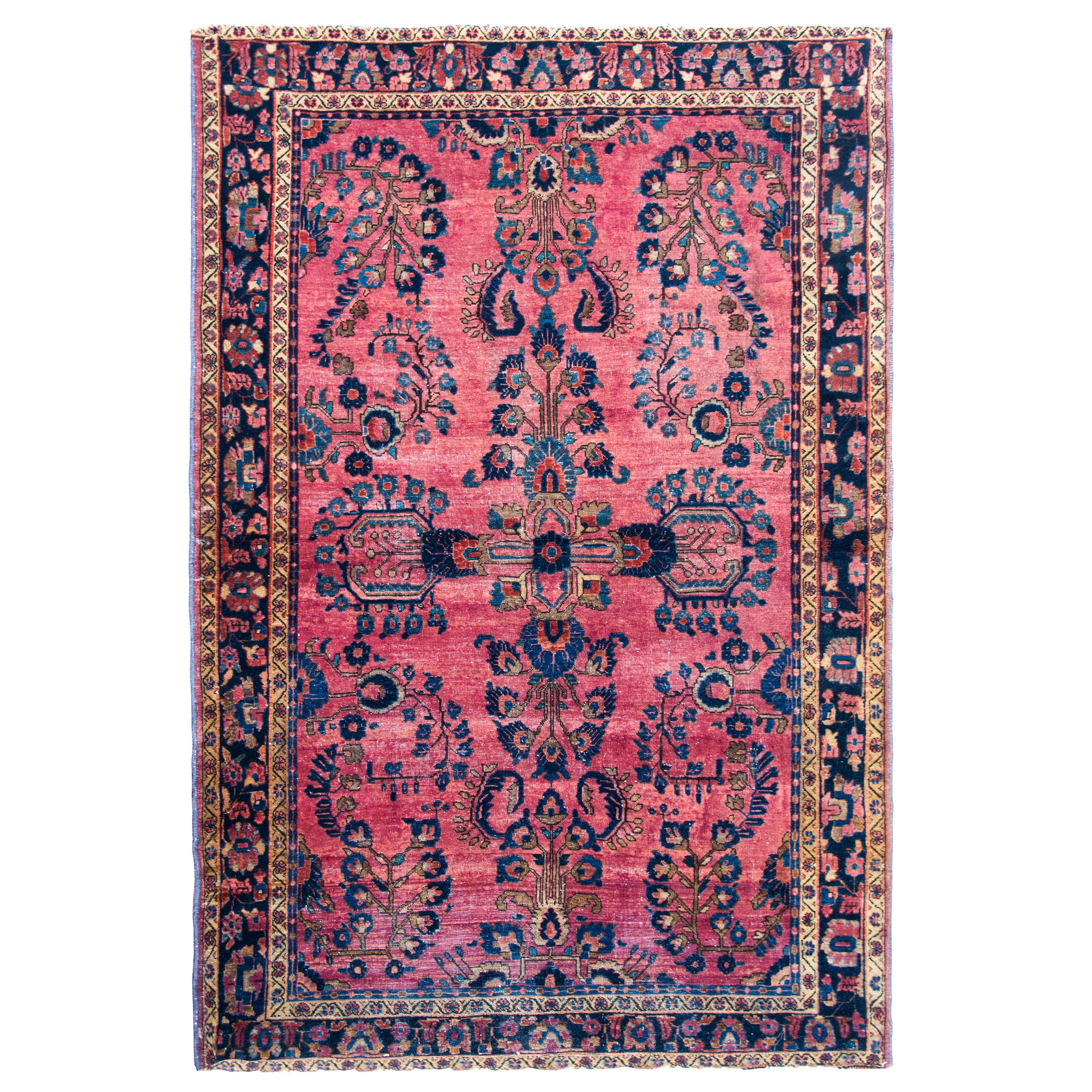 Early 20th Century Persian Sarouk Rug For Sale at 1stDibs