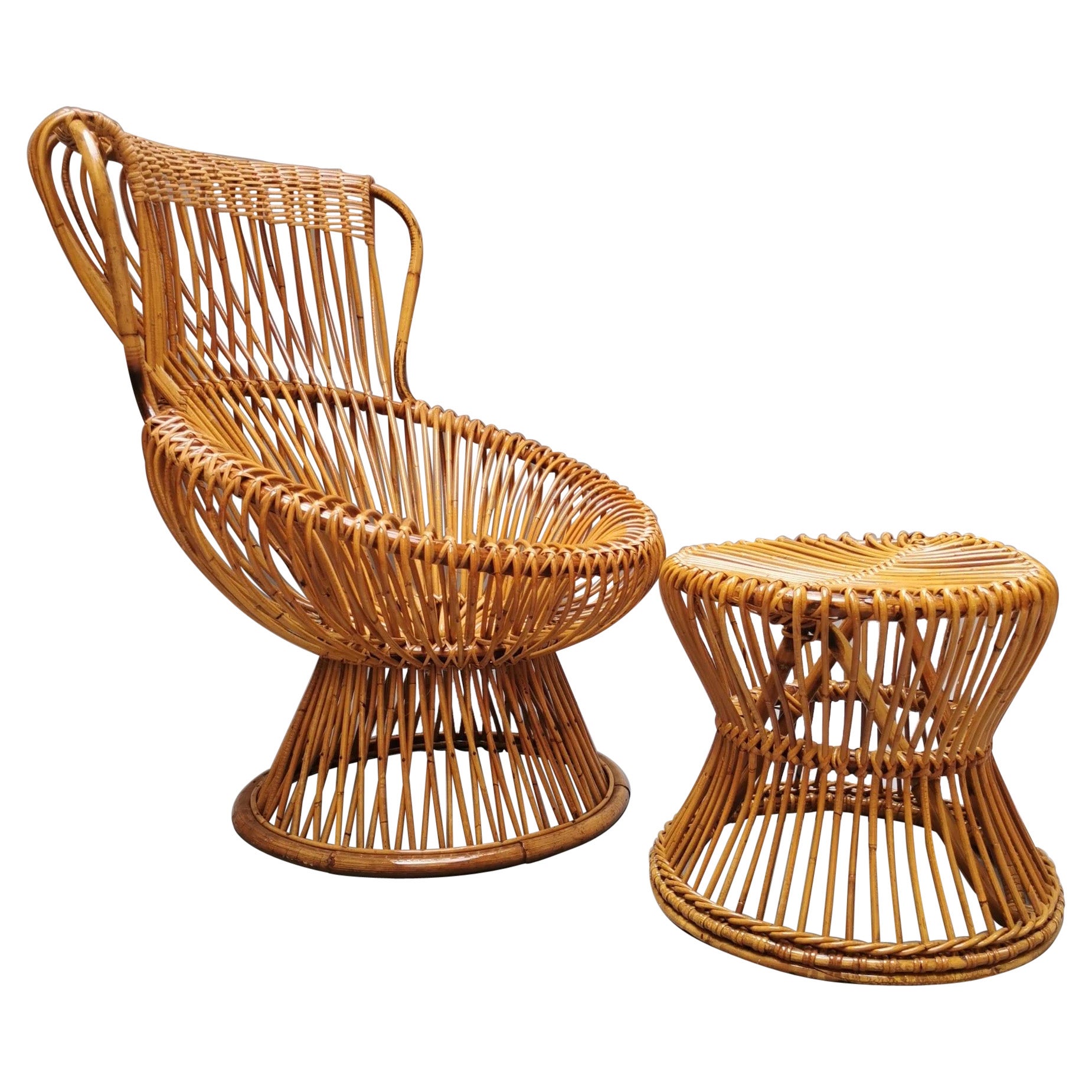 Poltrona Margherita e Pouf For Sale at 1stDibs
