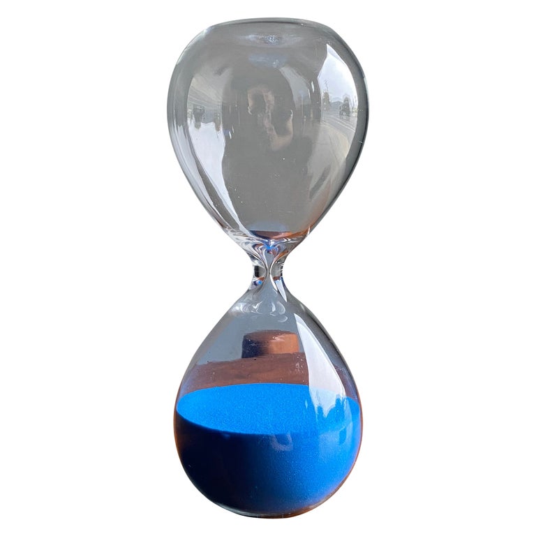 Modernist Blue Hourglass, 1990's at 1stDibs
