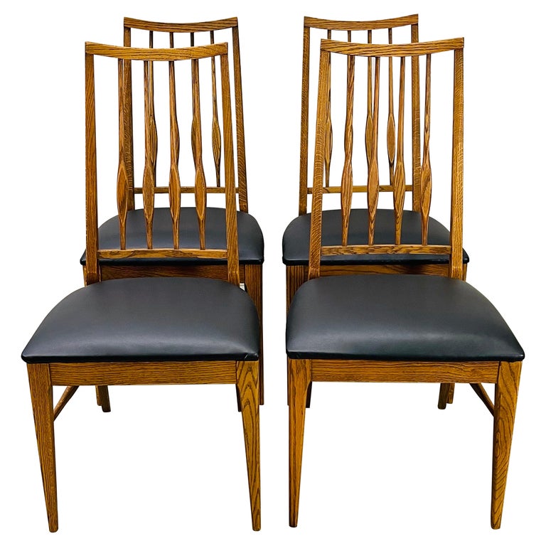 1960s High-Back Dining Chairs, Set of 4 For Sale at 1stDibs