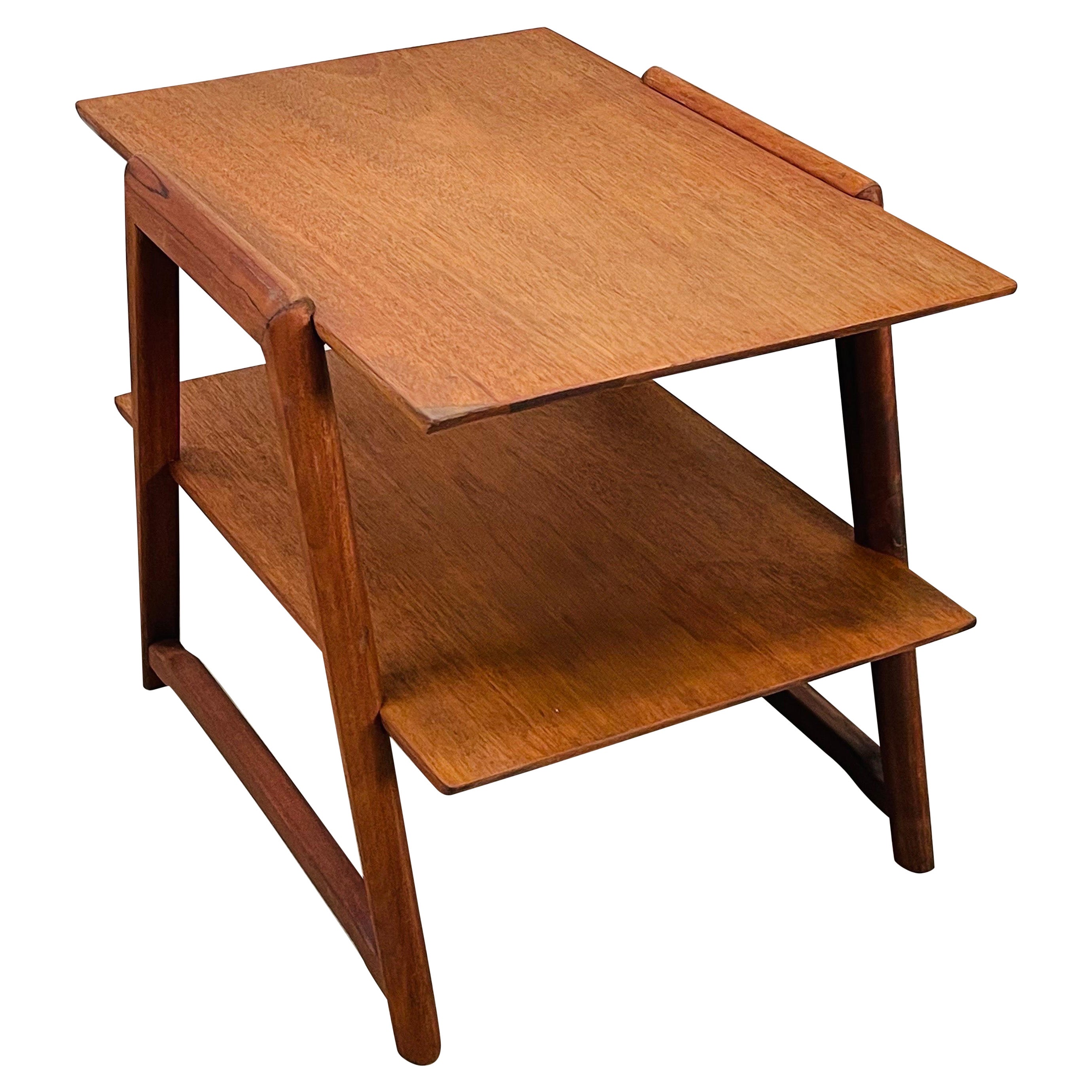 French Two-Tier Painted Swan Side Table For Sale at 1stDibs