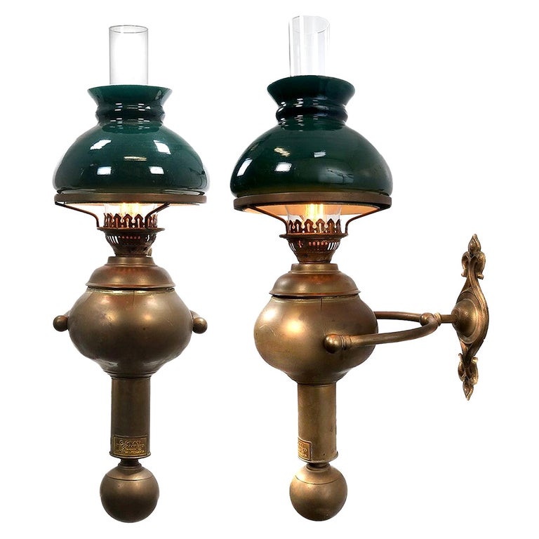 Large Gimbaled Ship Wall Sconces, Matching Pair For Sale at 1stDibs