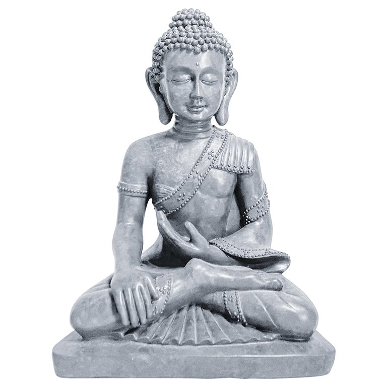 Resin Sitting Buddha Sculpture by Seymour Mann For Sale at 1stDibs