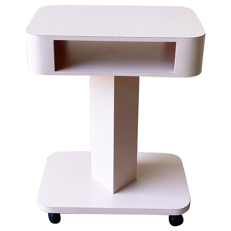Postmodern Lavender Matte Laminate Side Table Cart, 1980s For Sale at ...