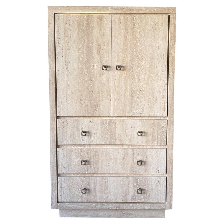 Postmodern Faux Travertine Laminate Armiore Dresser For Sale at 1stDibs